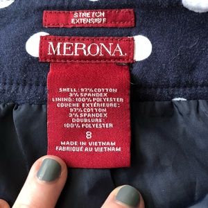 Merona | Skirts | Navy Blue Polka Dot Pencil Skirt | Poshmark